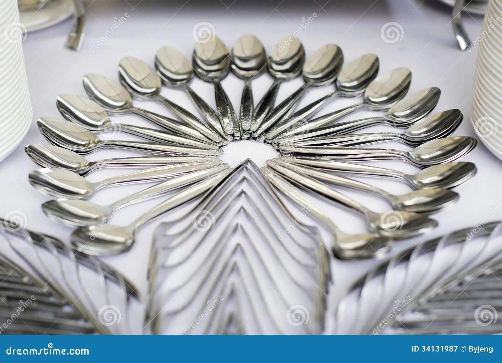 A set of spoons stock image. Image of dinner, knife, copy - 34131987