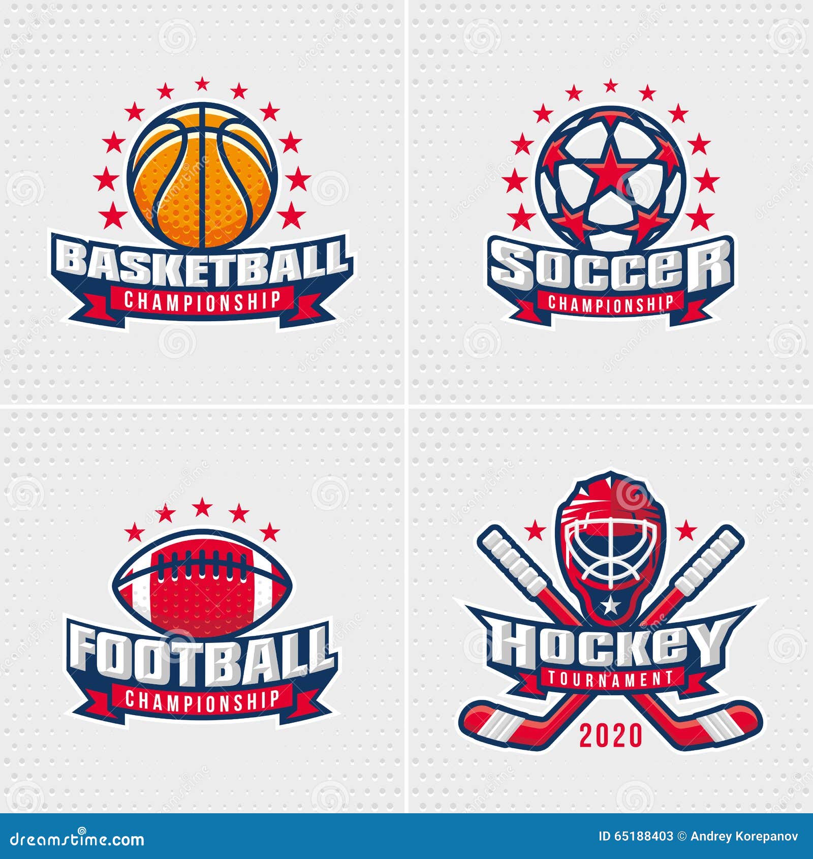 Set of Sport Badge stock vector. Illustration of team - 65188403