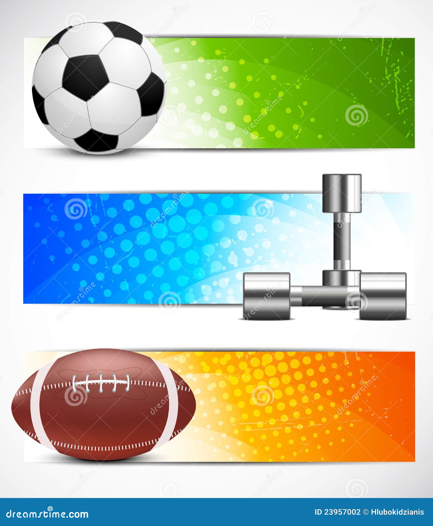 Set of sport banners stock vector. Illustration of collection - 23957002