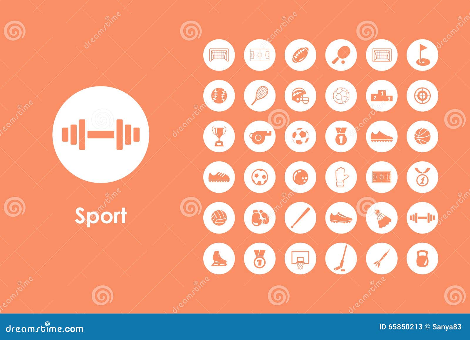 Set of sport simple icons stock vector. Illustration of collection ...