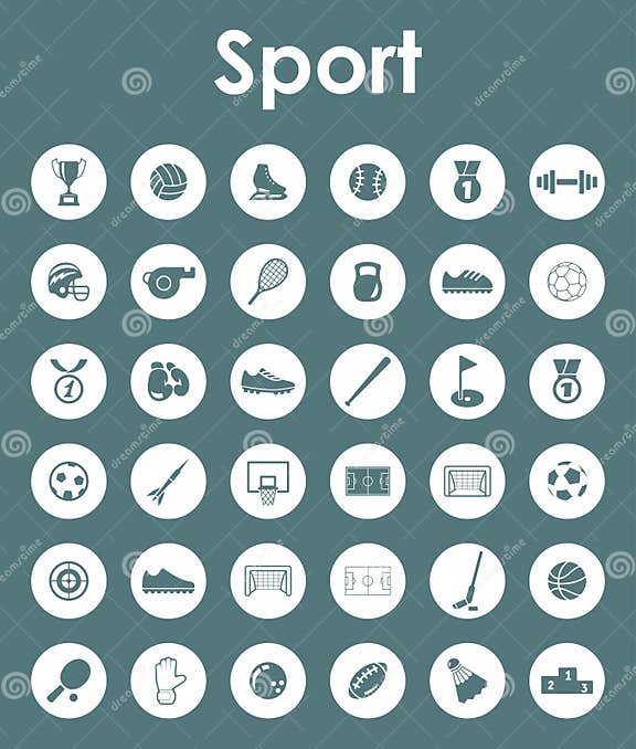Set of sport simple icons stock vector. Illustration of abstract - 79186873
