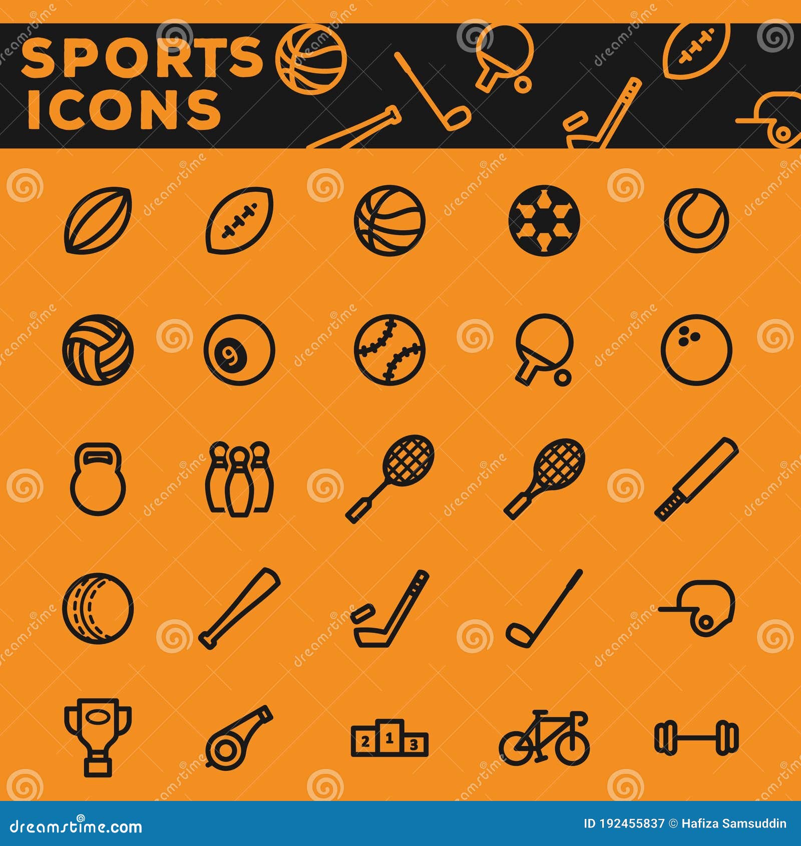 Set of sports icons. stock vector. Illustration of sets - 192455837