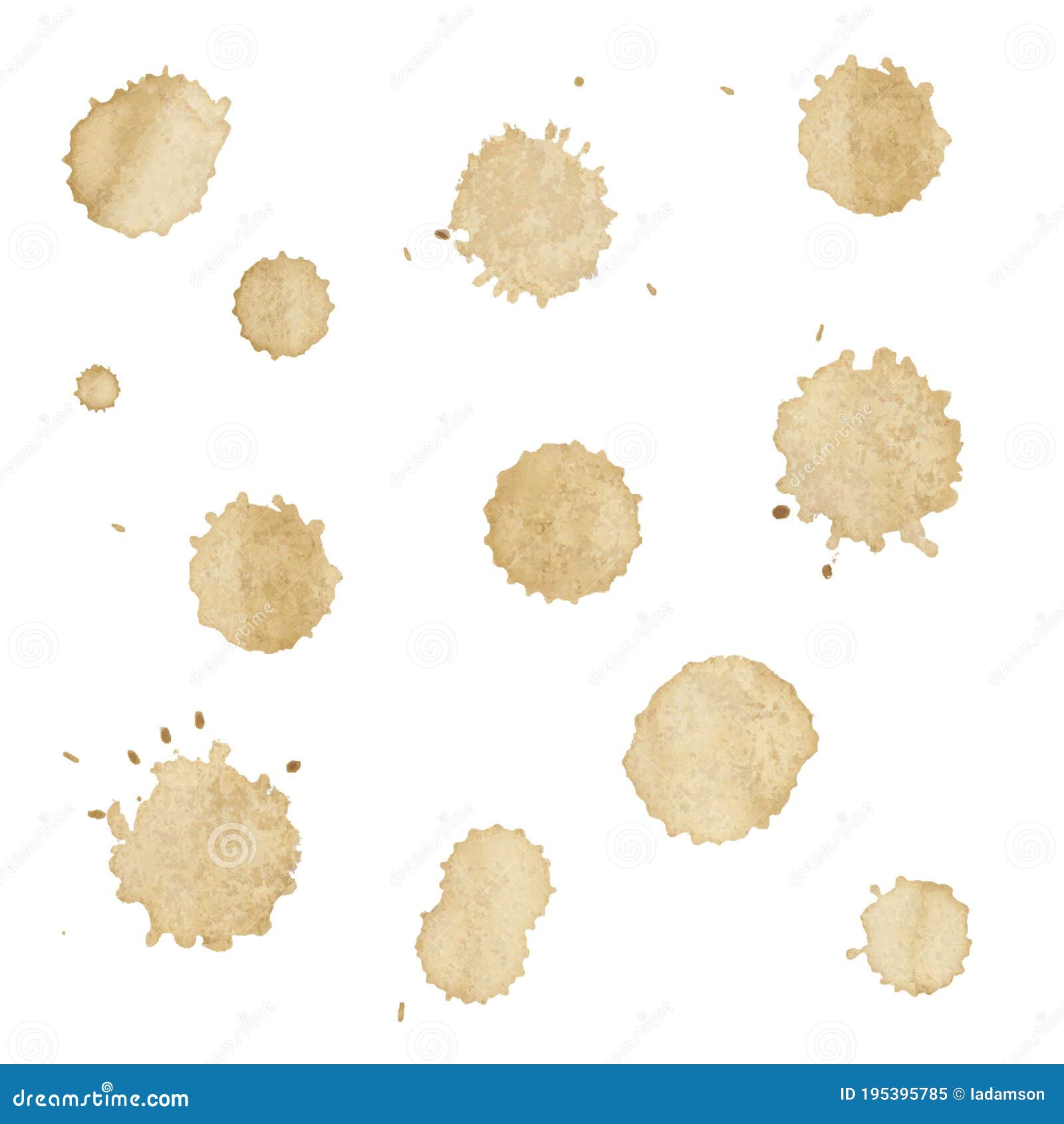 Set of Spots from Coffee stock vector. Illustration of fortuitous ...