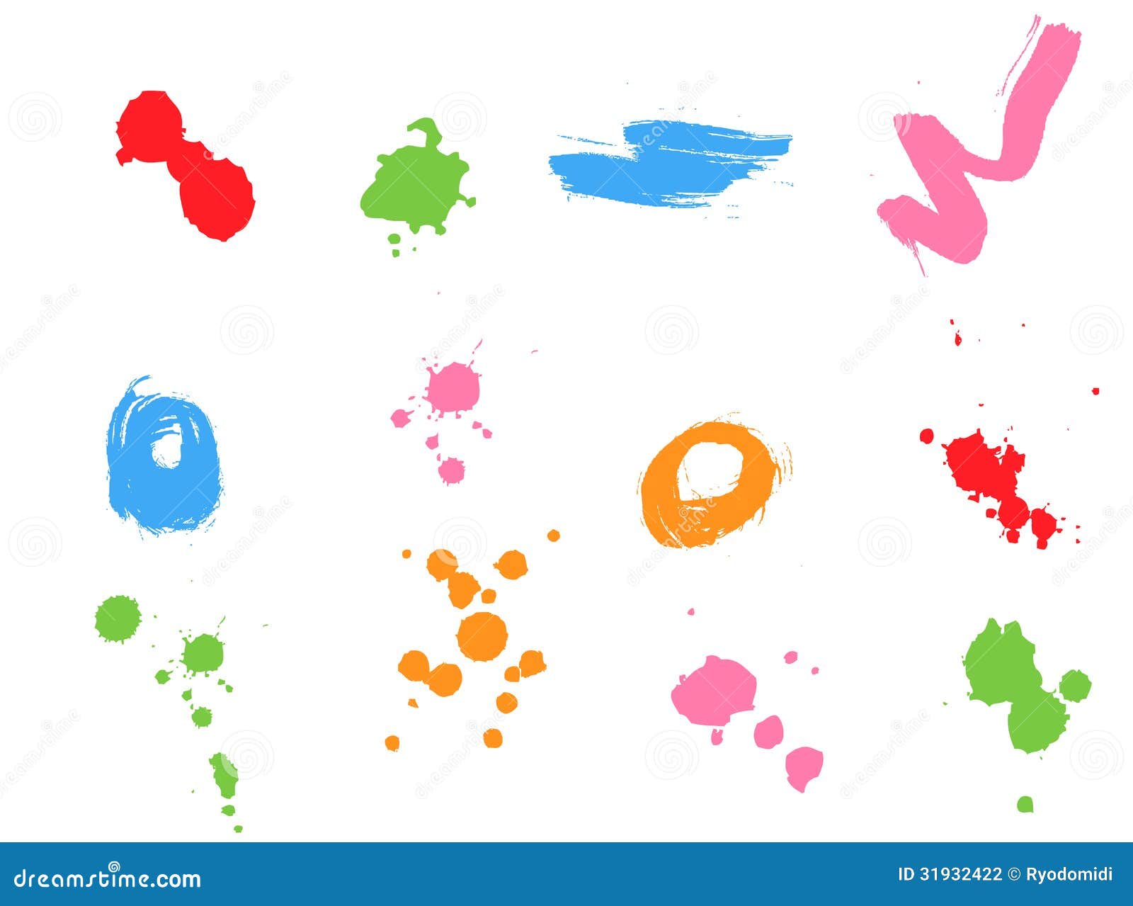 Set of spots stock vector. Illustration of colorful, bright - 31932422