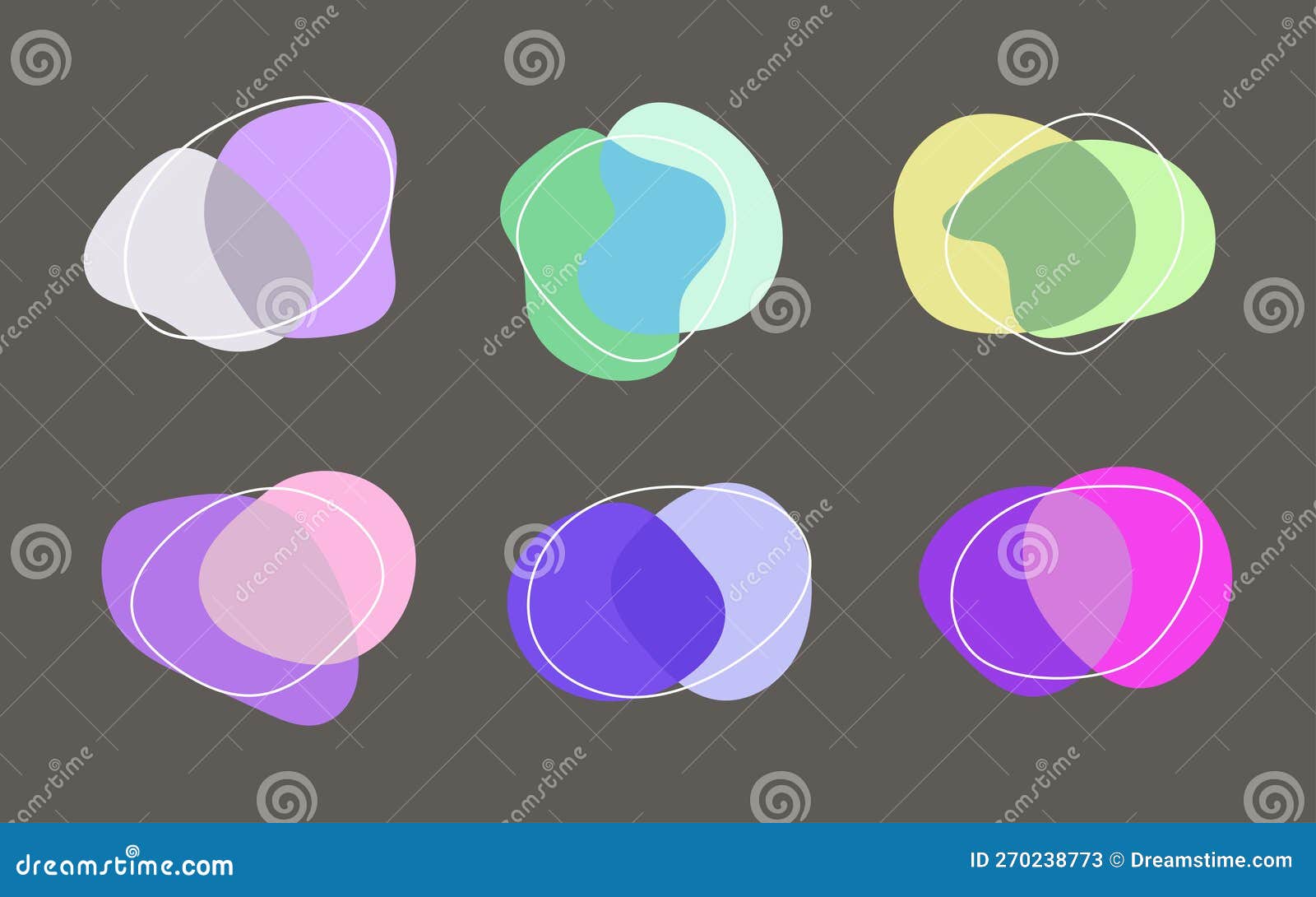 Set of Spots, Frames. Collection of Borders Stock Vector - Illustration ...