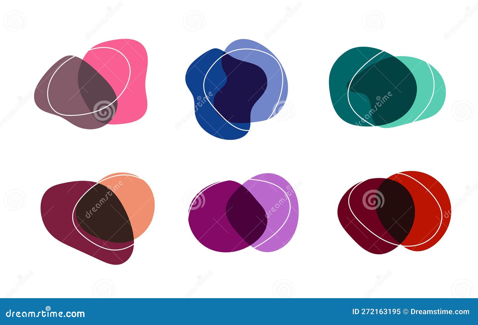 Set of Spots, Frames. Collection of Borders Stock Vector - Illustration ...