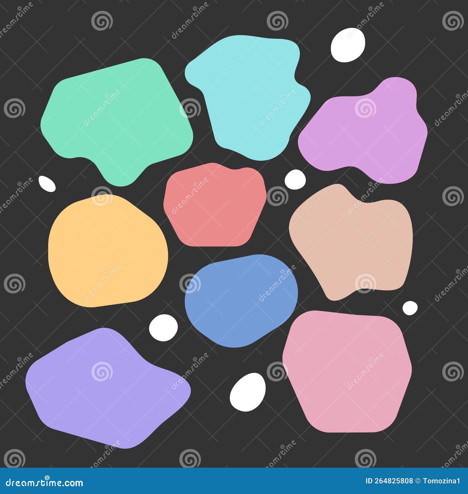 Set of Spots, Frames, Irregular Borders Stock Vector - Illustration of ...