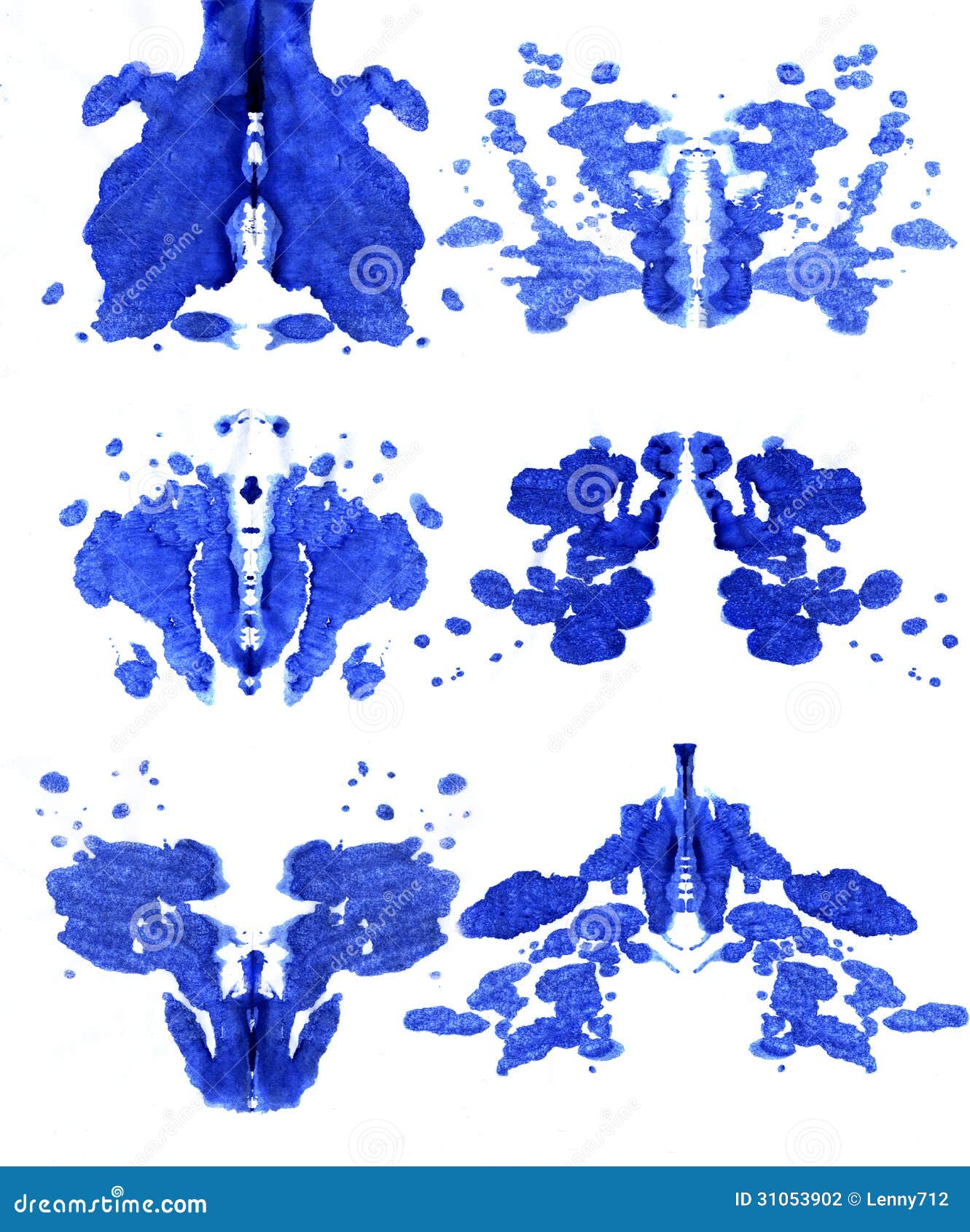 Simple Rorschach Test Ink Blot Texture. Royalty-Free Stock Image ...