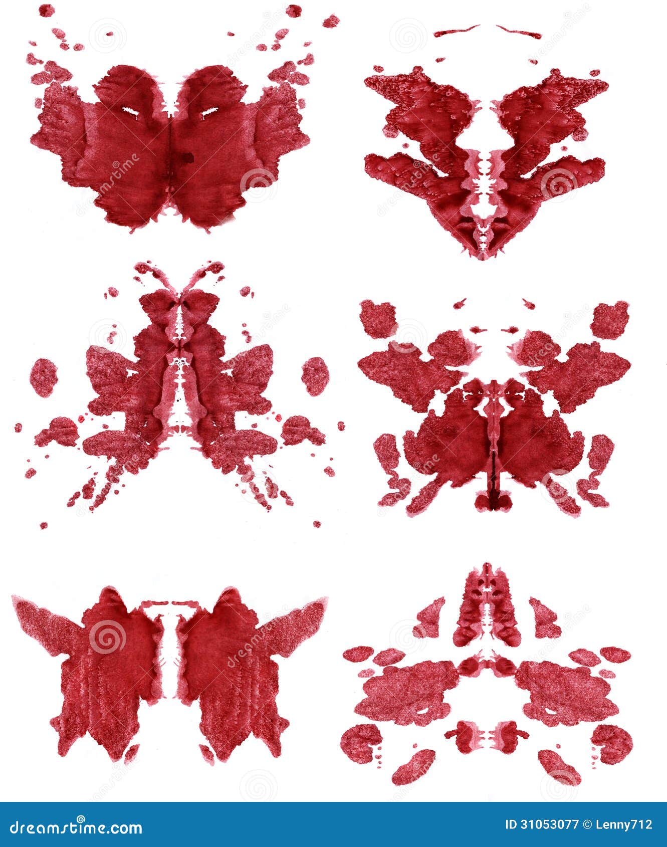 Set of spots of Rorschach stock illustration. Illustration of design ...