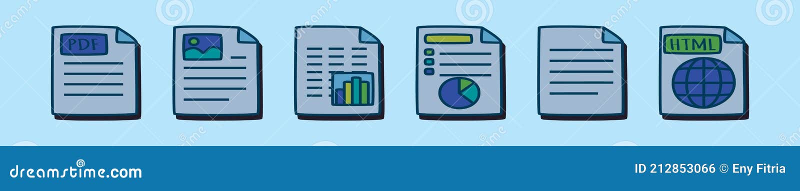 Set Of Spreadsheet Element Cartoon Design Template With Various Models ...