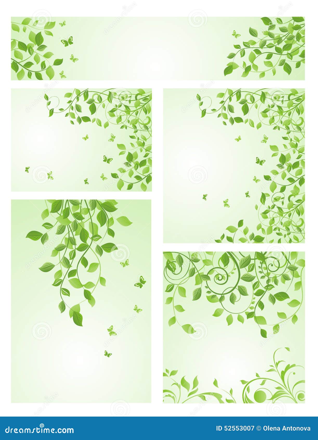 Set of Spring Green Templates Stock Vector - Illustration of healthy ...