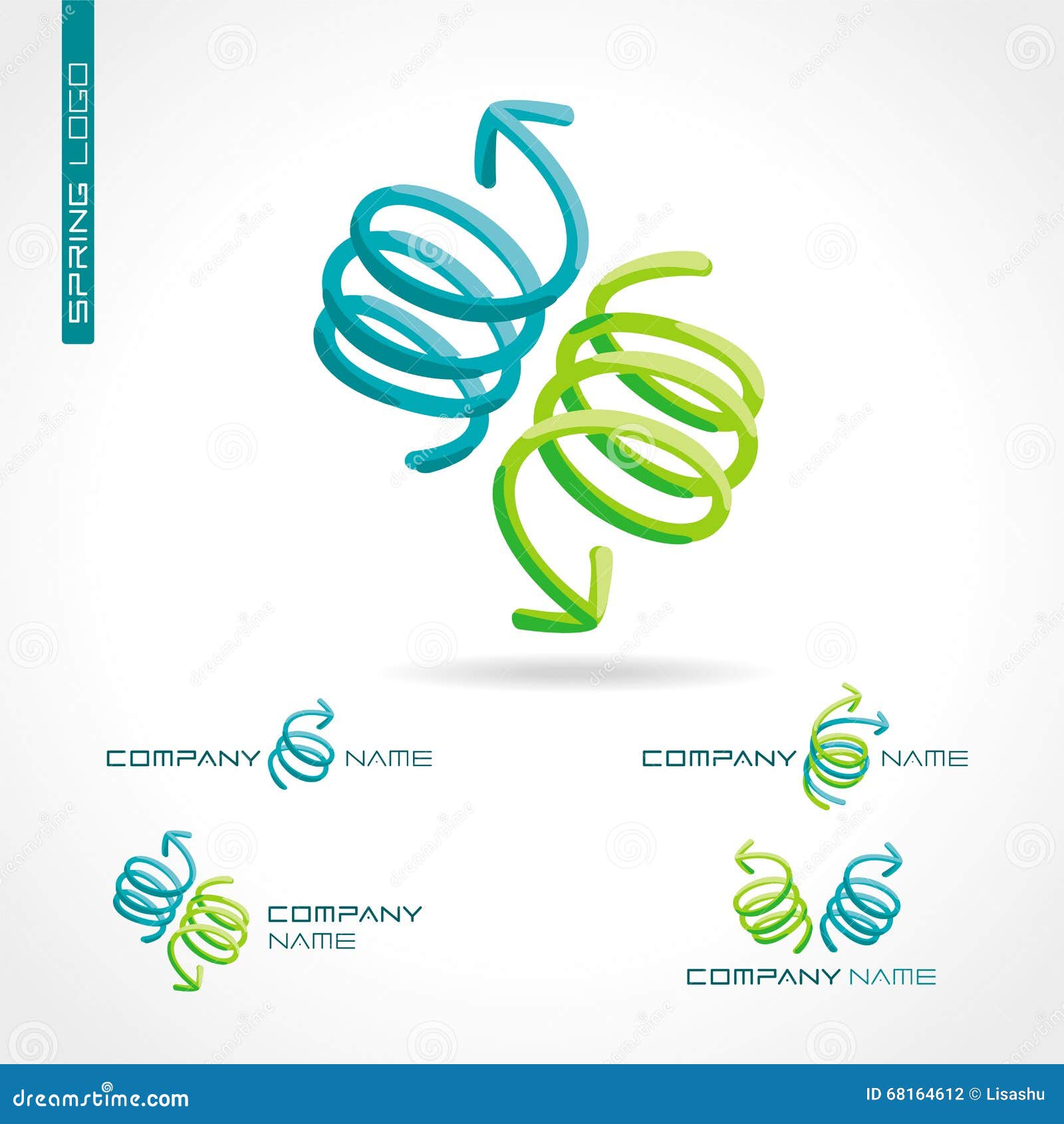 Set of spring logos stock vector. Illustration of arrow - 68164612