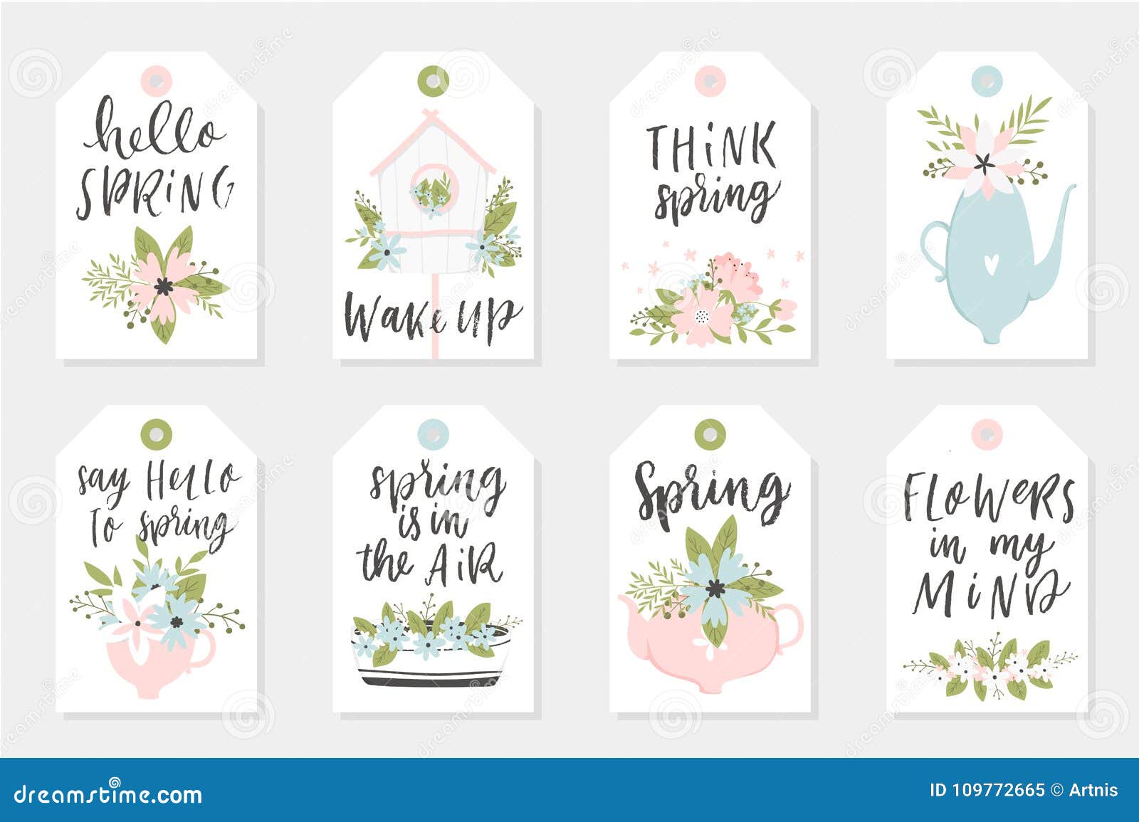 Spring Flowers Gift Tag Templates