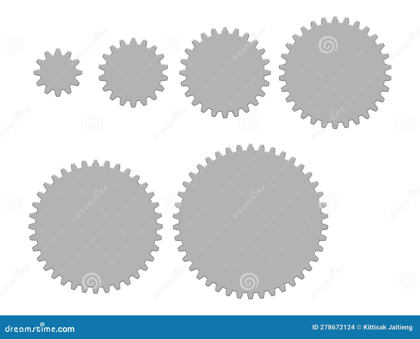 Set of Spur Gear on White Background Stock Vector - Illustration of ...