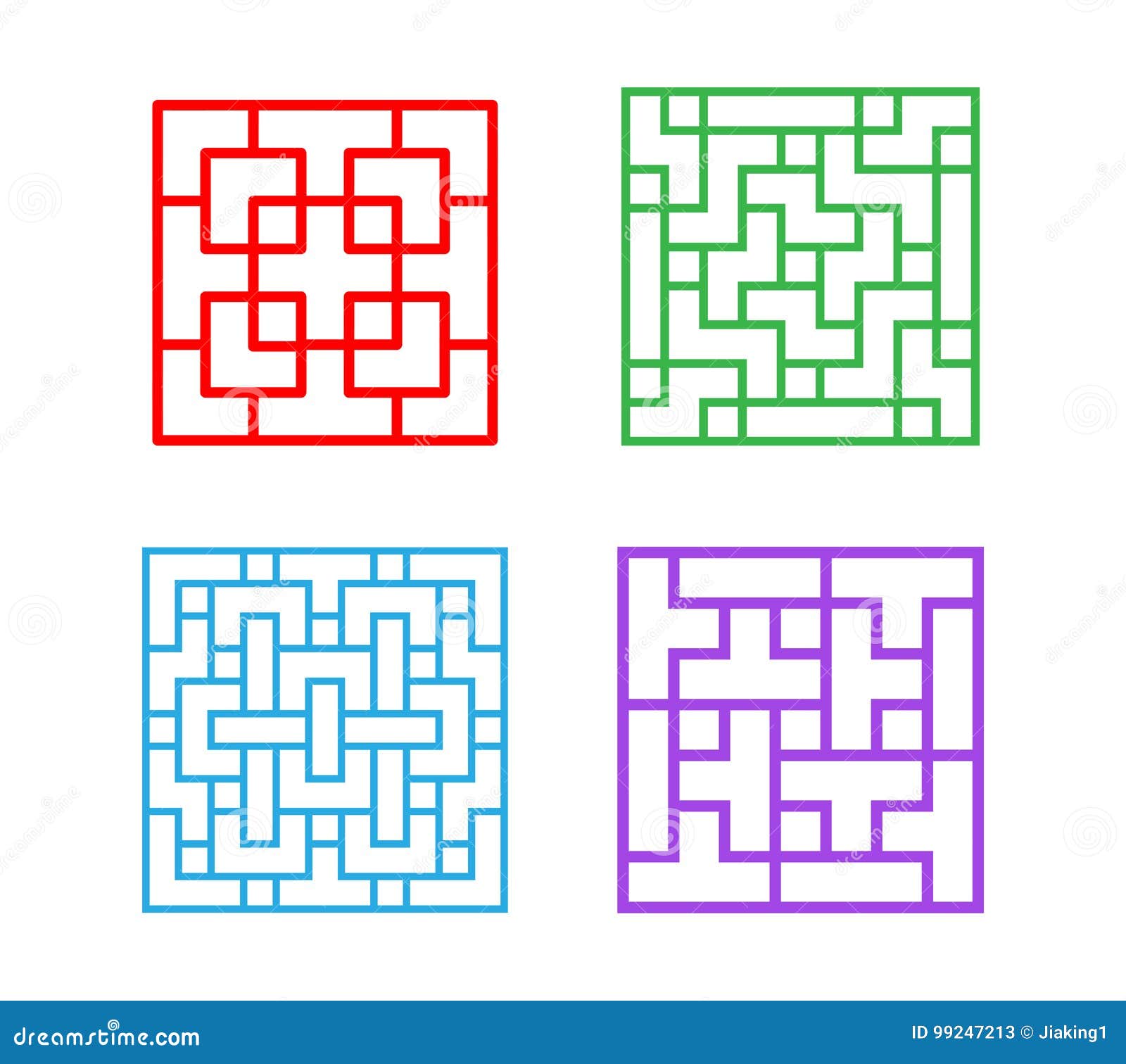 Set of Square Chinese Pattern Window Frame Stock Vector - Illustration ...