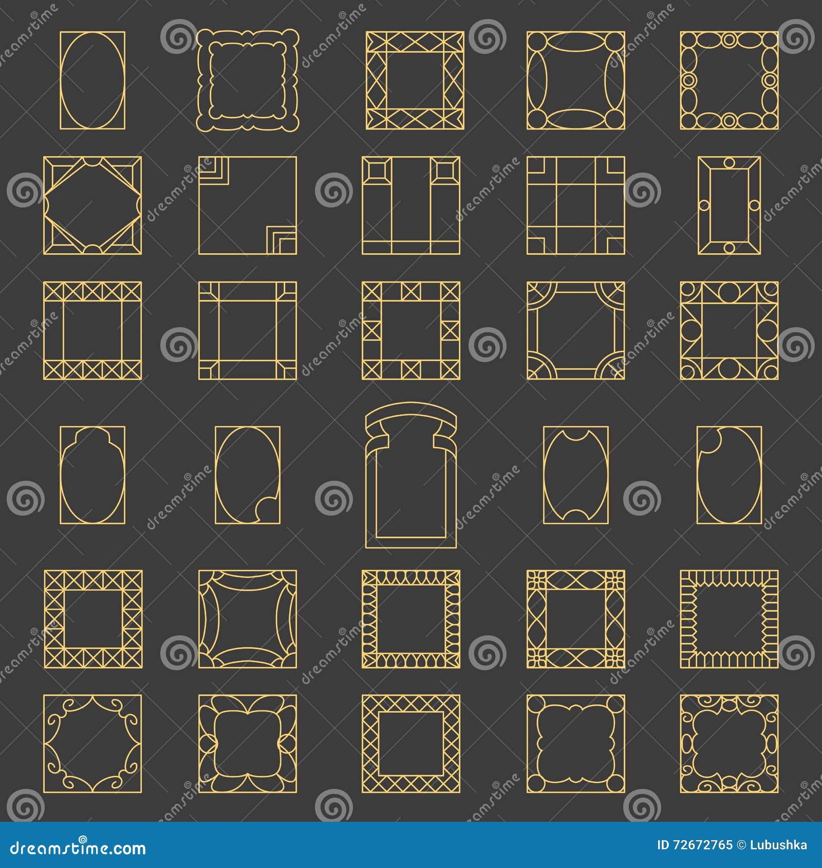Set square frames stock vector. Illustration of icon - 72672765
