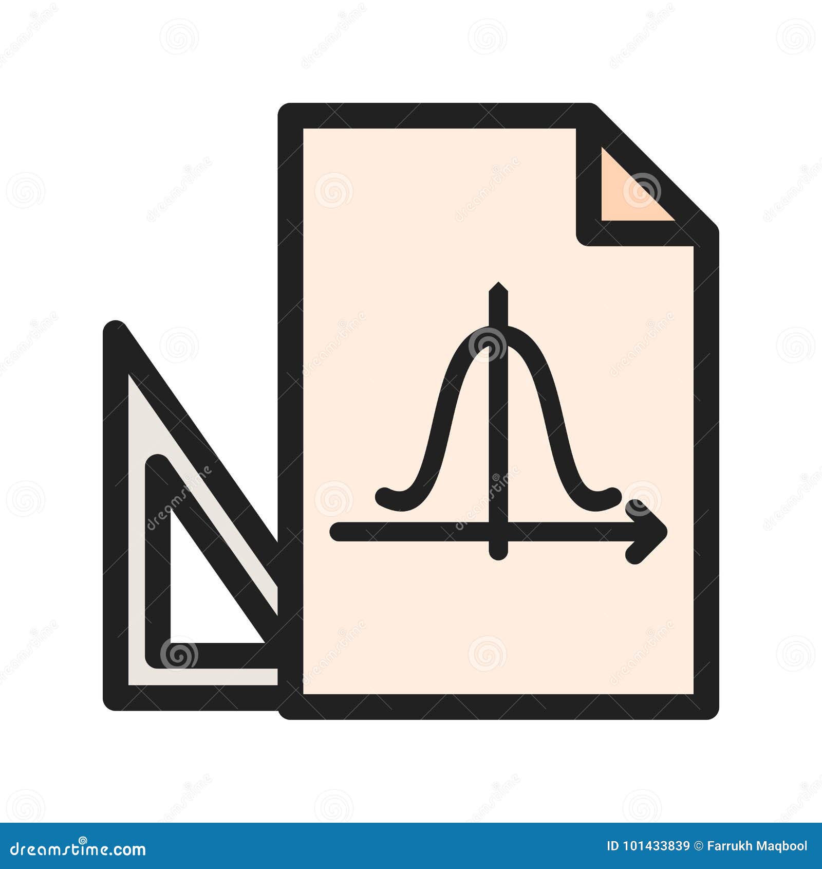 Set Square and Graph stock vector. Illustration of chart - 101433839