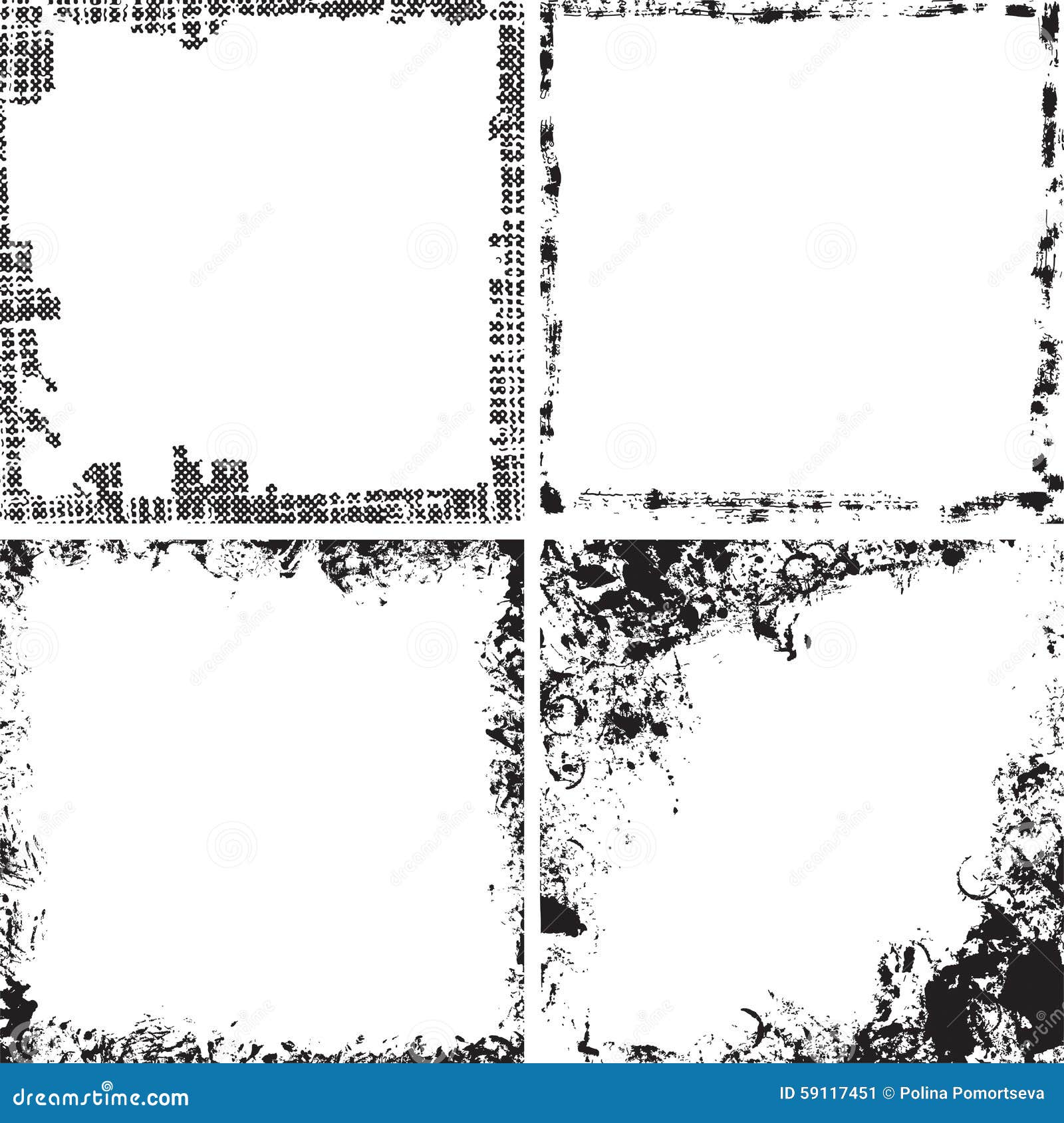 Set of Square Grunge Frames. Stock Vector - Illustration of blots, blob ... Set of Square Grunge Frames. Stock Vector - Illustration of blots, blob ...