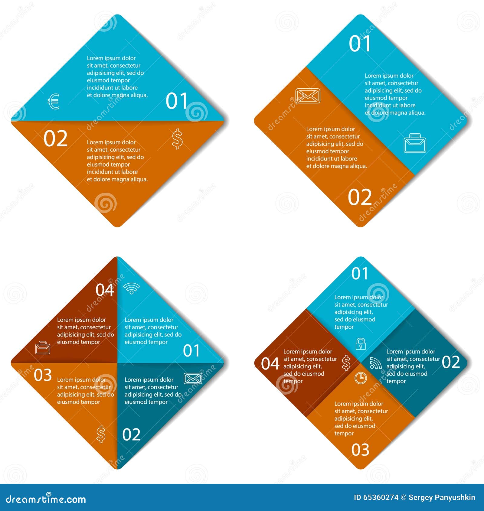 Set of square infographic stock vector. Illustration of arrows - 65360274