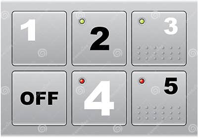 A Set of Square Metallic Vector Buttons Stock Vector - Illustration of ...