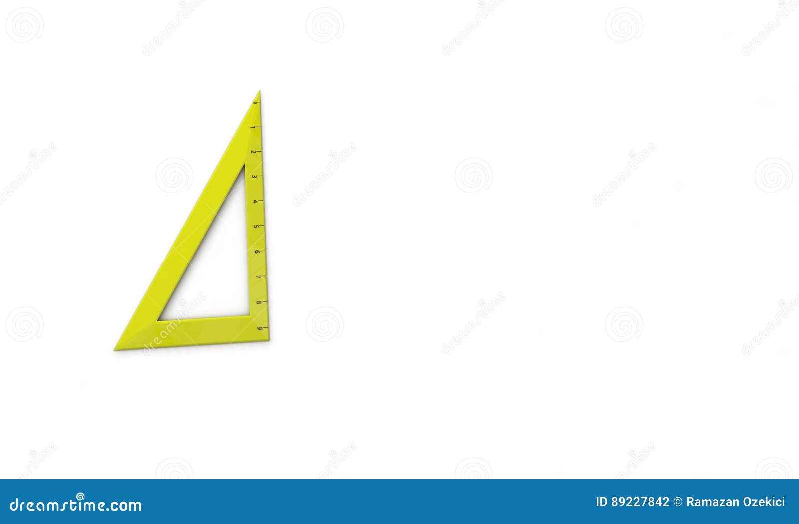 Set Square Model Isolated on the White, 3d Render Stock Illustration ...