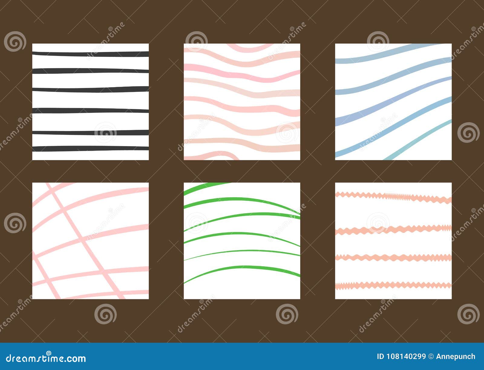 Set of Square Patterns for Design. Sketch, Doodle, Drawn by Hand Stock ...