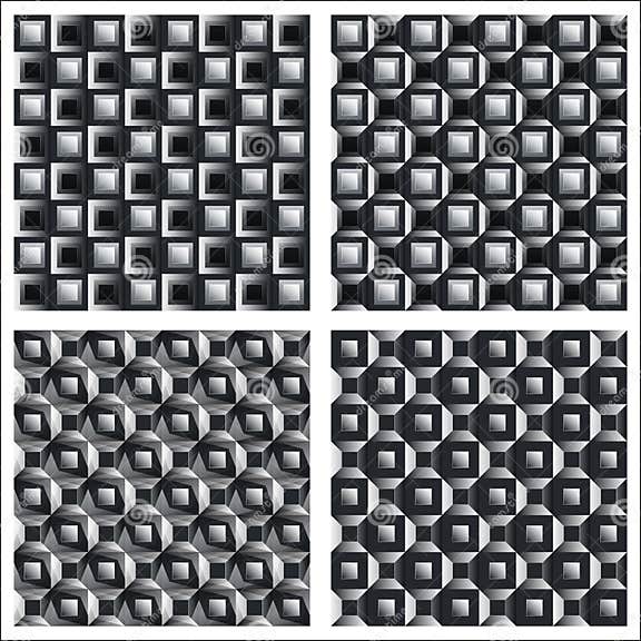 Set Square Patterns of the Graphical Elements. Stock Vector ...