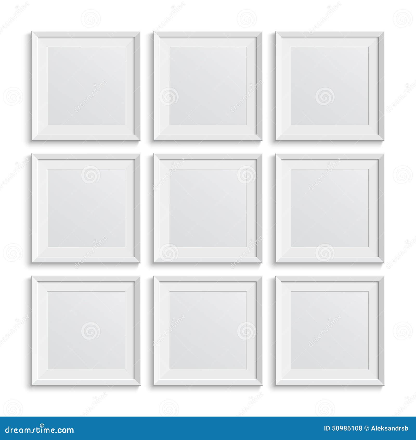 Set of Square Picture Frames Stock Vector - Illustration of eps10 ...