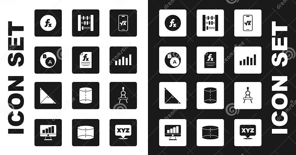 Set Square Root of X Glyph, Function Mathematical Symbol, Subsets, Math ...