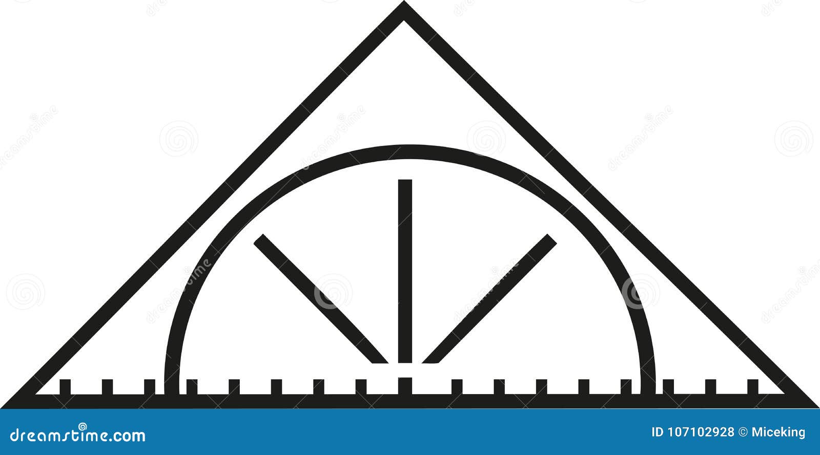 Triangle Ruler Cartoon Icon Vector Illustration | CartoonDealer.com ...