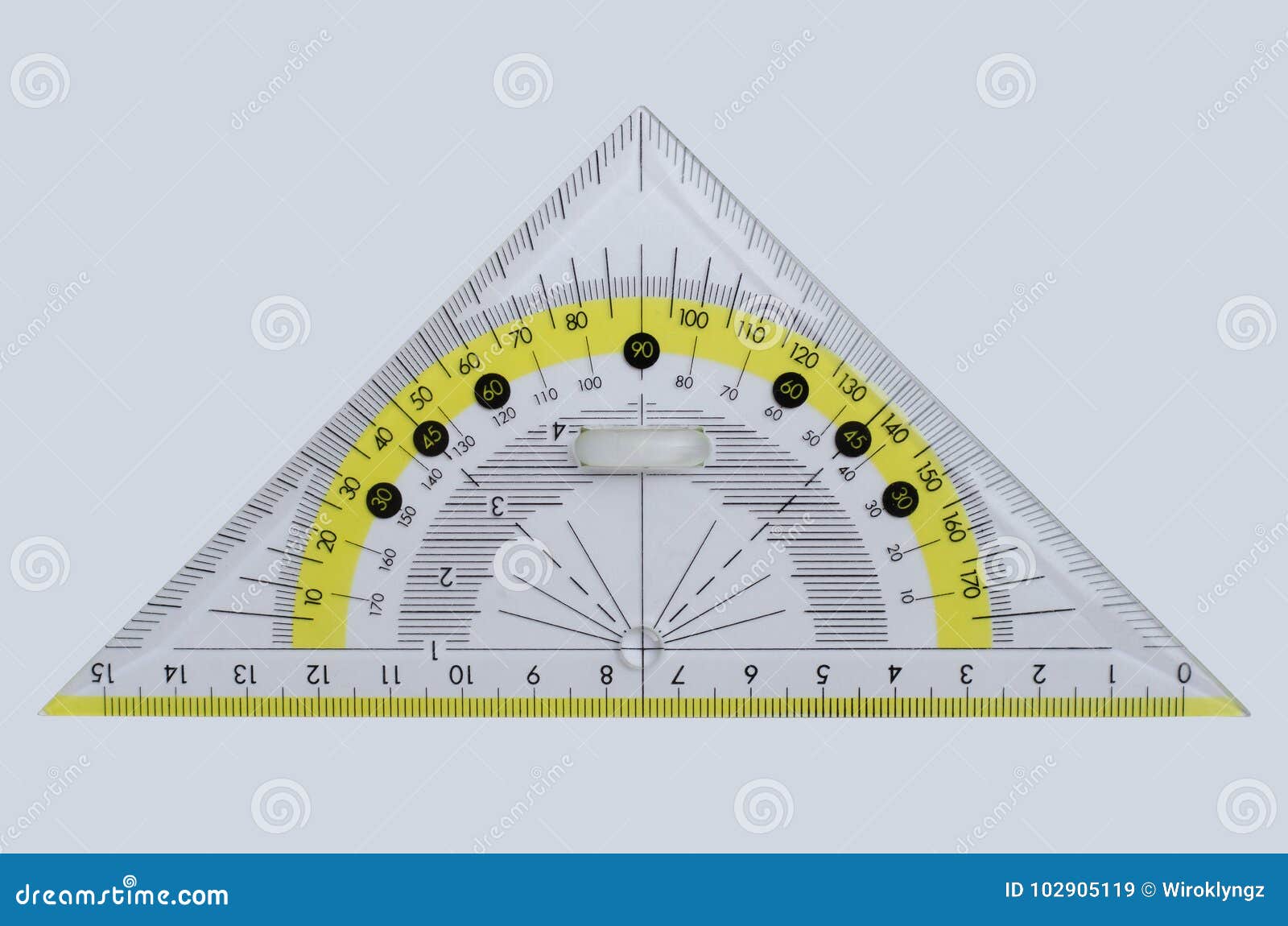 Set Square on White Background. Stock Image - Image of ruler, scale ...