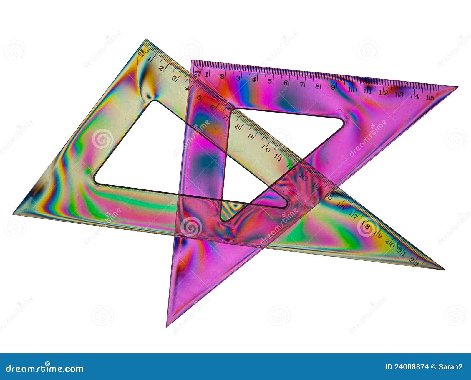 Set Squares - Rainbow Effect Maths Stock Photo - Image of technical ...