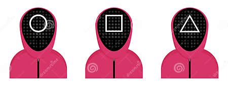 Set of Squid Game Characters Editorial Stock Photo - Illustration of ...