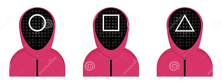 Set of Squid Game Characters Editorial Stock Photo - Illustration of ...