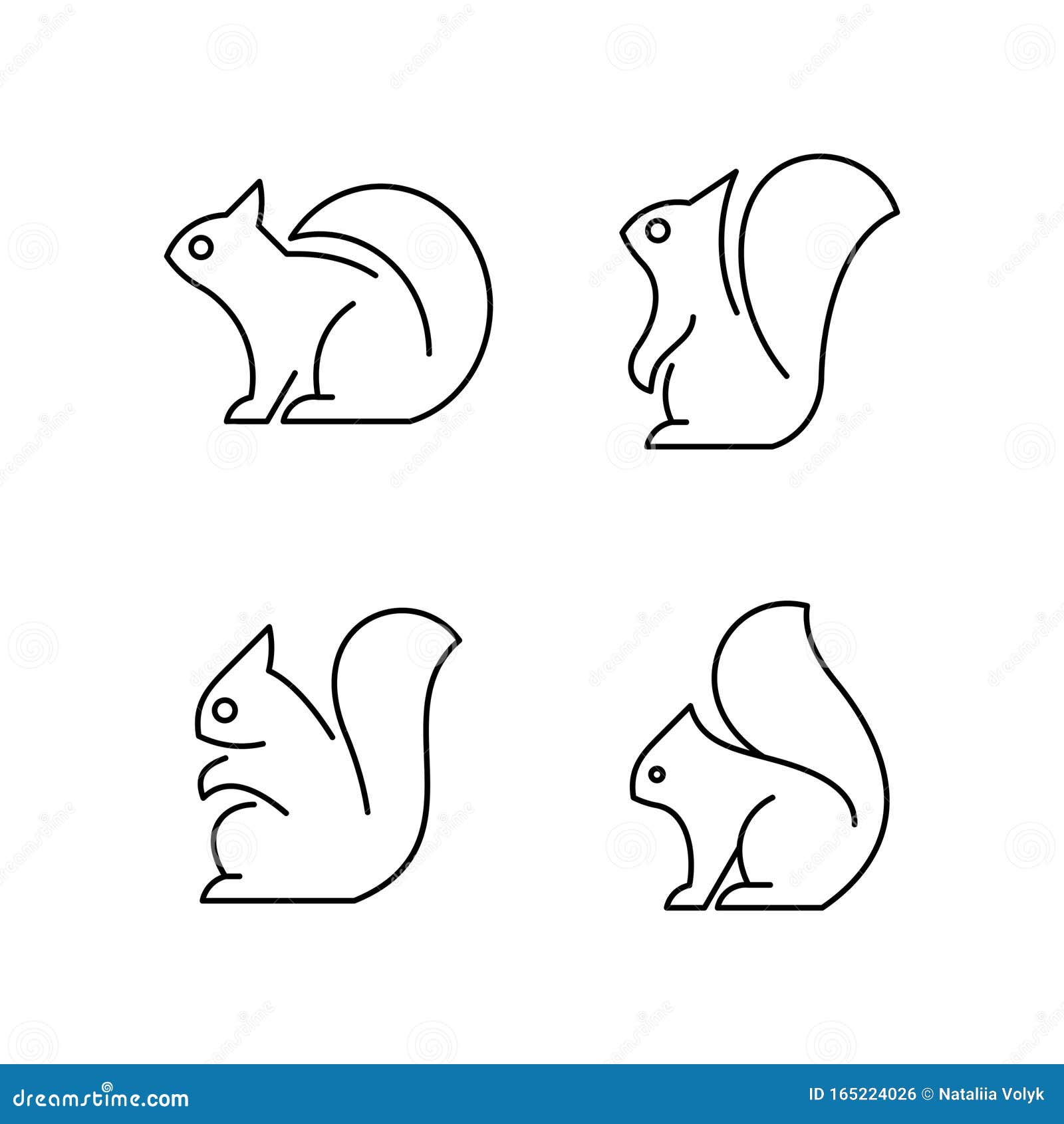 Squirrels Line Stock Illustrations – 302 Squirrels Line Stock ...