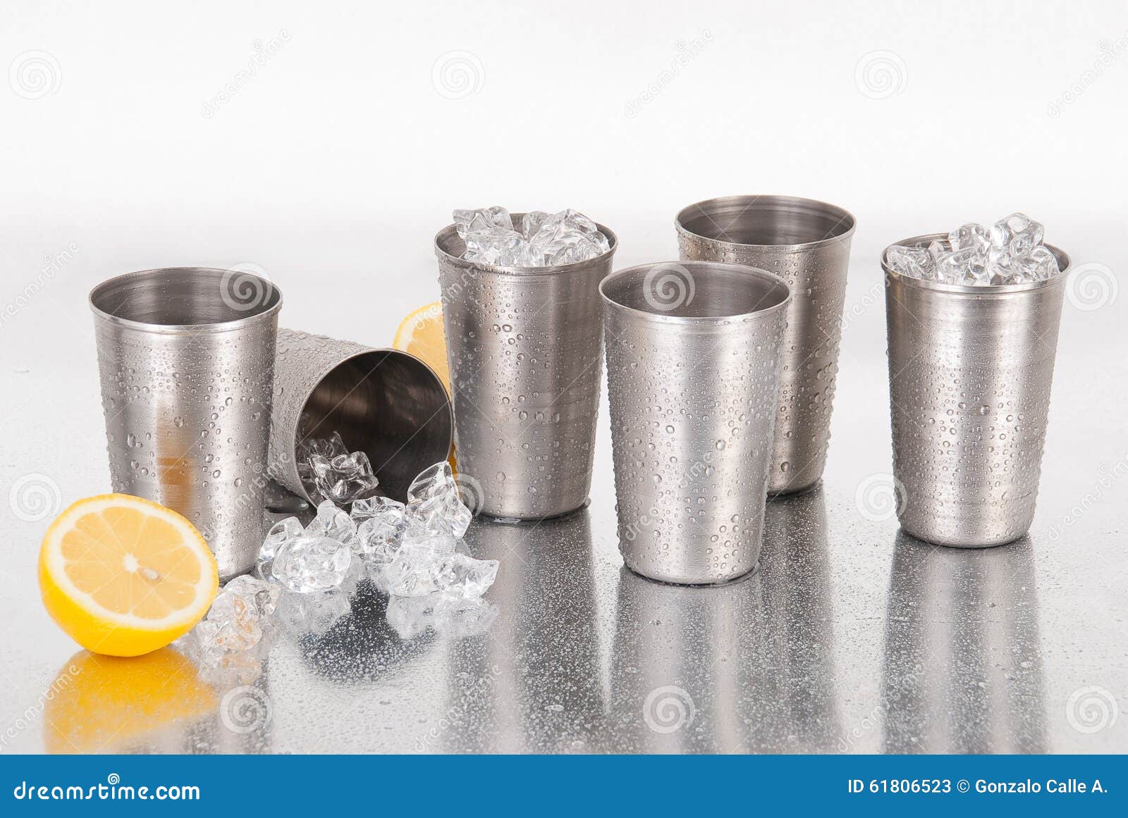 Set of Stainless Steel Cups Stock Image - Image of object, cups: 61806523