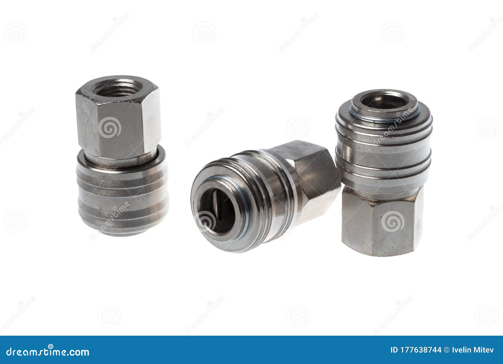 Set of Stainless Steel Female Quick Coupling To Female Thread Adapter ...