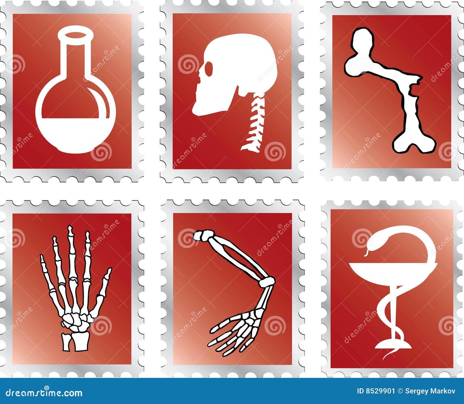 Set stamps - 92A. Medicine stock vector. Illustration of clipart - 8529901