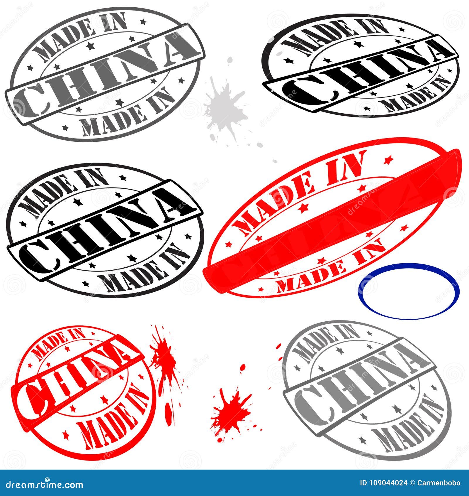 Set of stamps stock illustration. Illustration of rectangular - 109044024