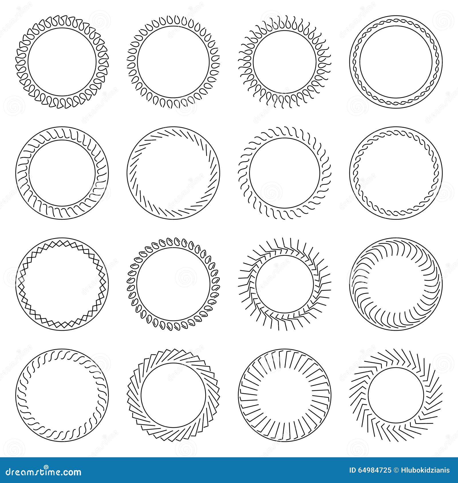 Set of stamps stock vector. Illustration of decorative - 64984725