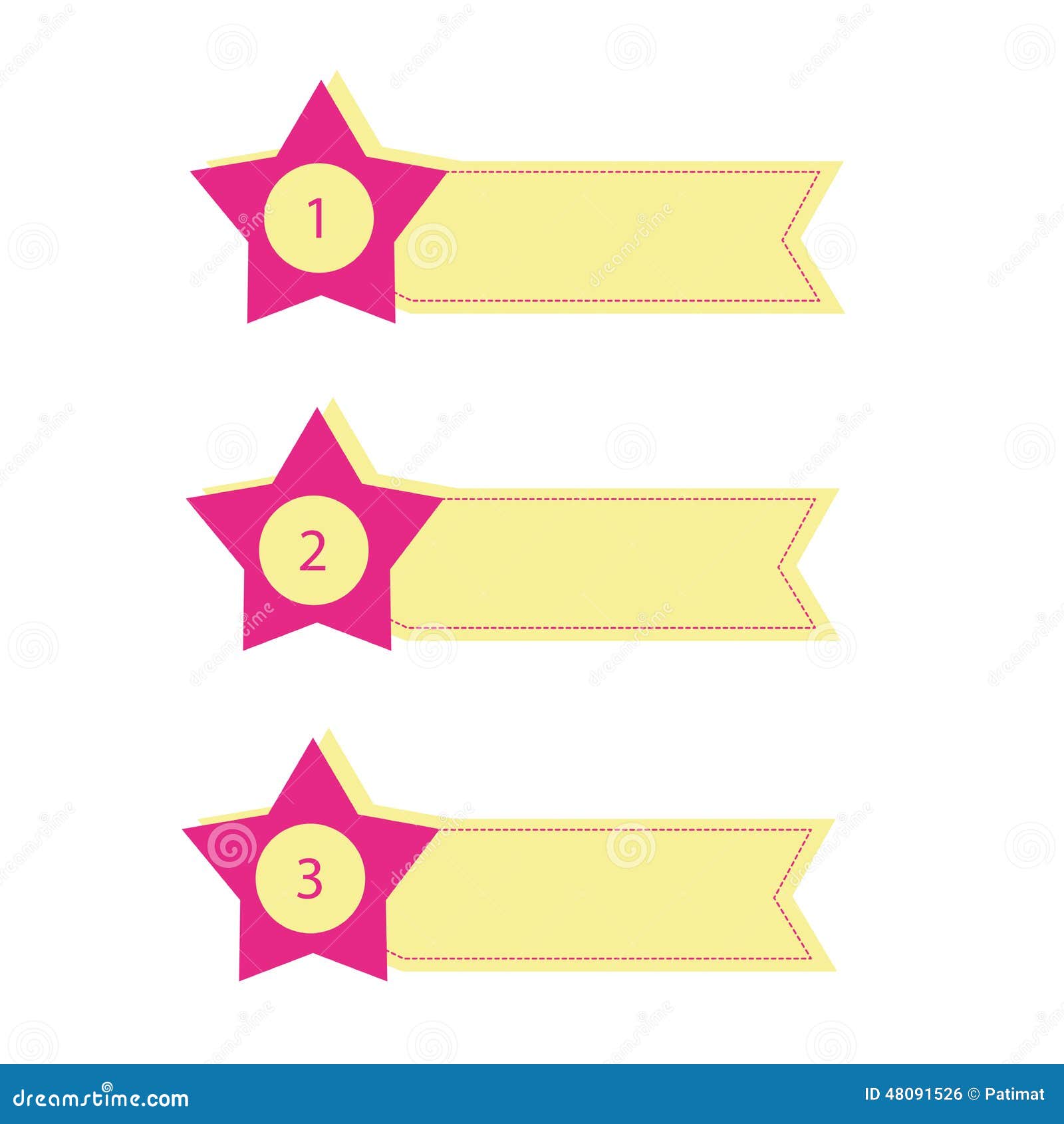 Set of star banners stock vector. Illustration of symbol - 48091526