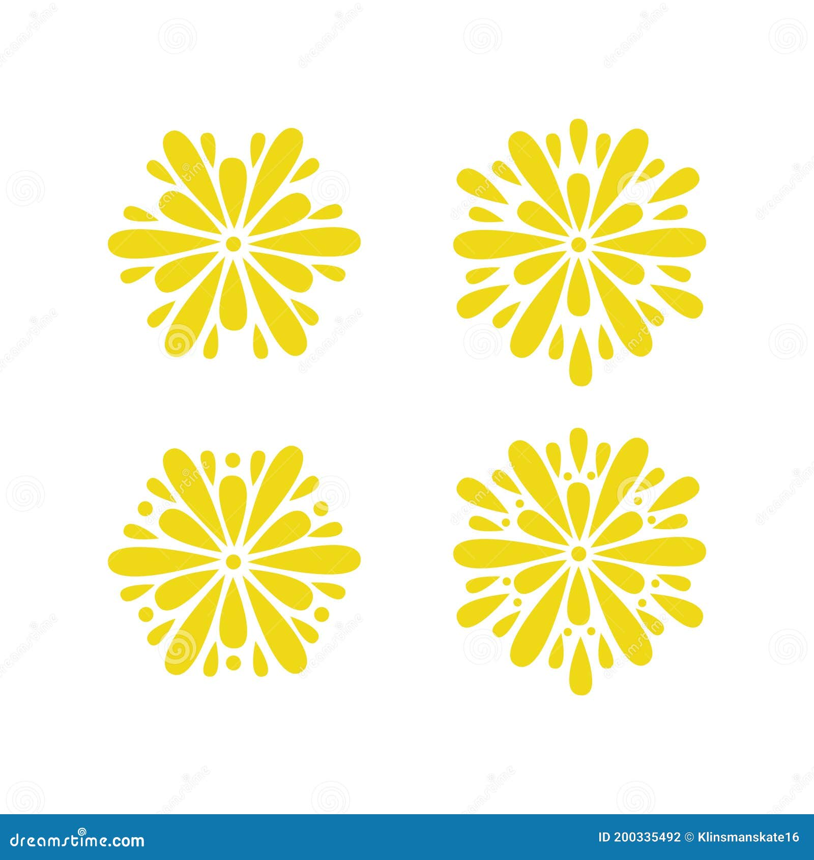 Set of Star Burst Element Design Isolated Vector Stock Illustration ...