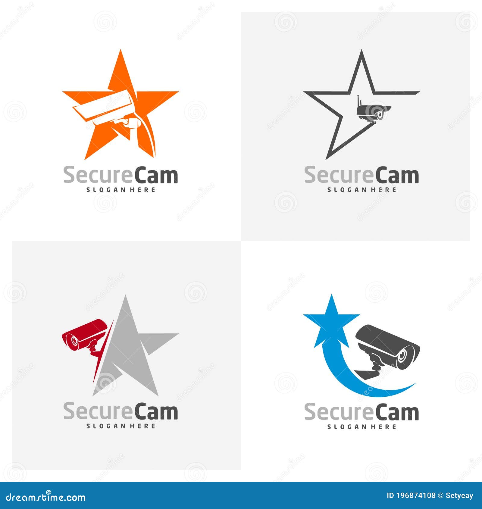 Star CCTV Camera Logo Design Vector Template, Concept Symbol Icon ...
