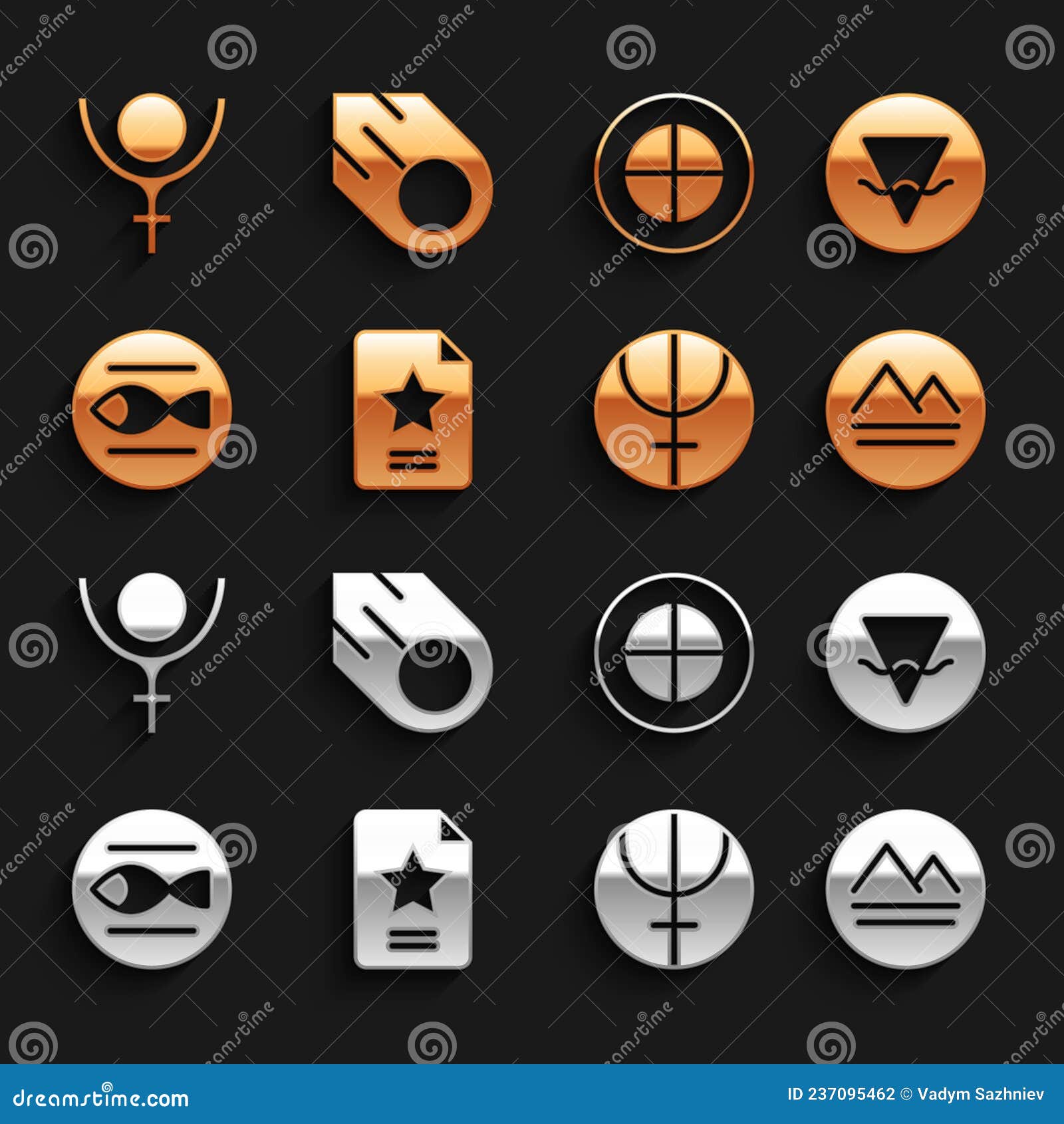 Set Star Constellation Zodiac, Earth Element, Neptune Planet, Pisces ...