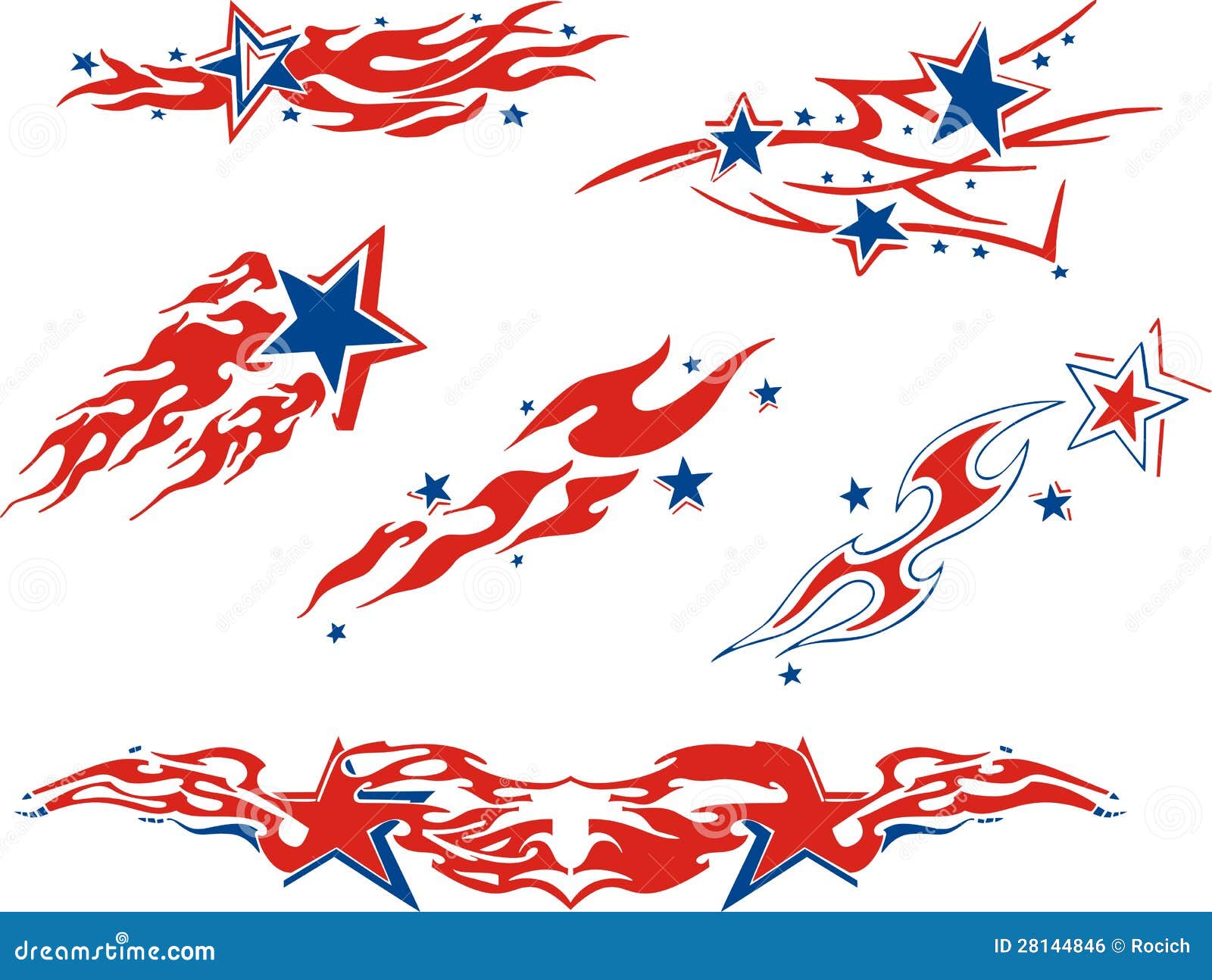 Set of star flames stock vector. Illustration of embellishment - 28144846