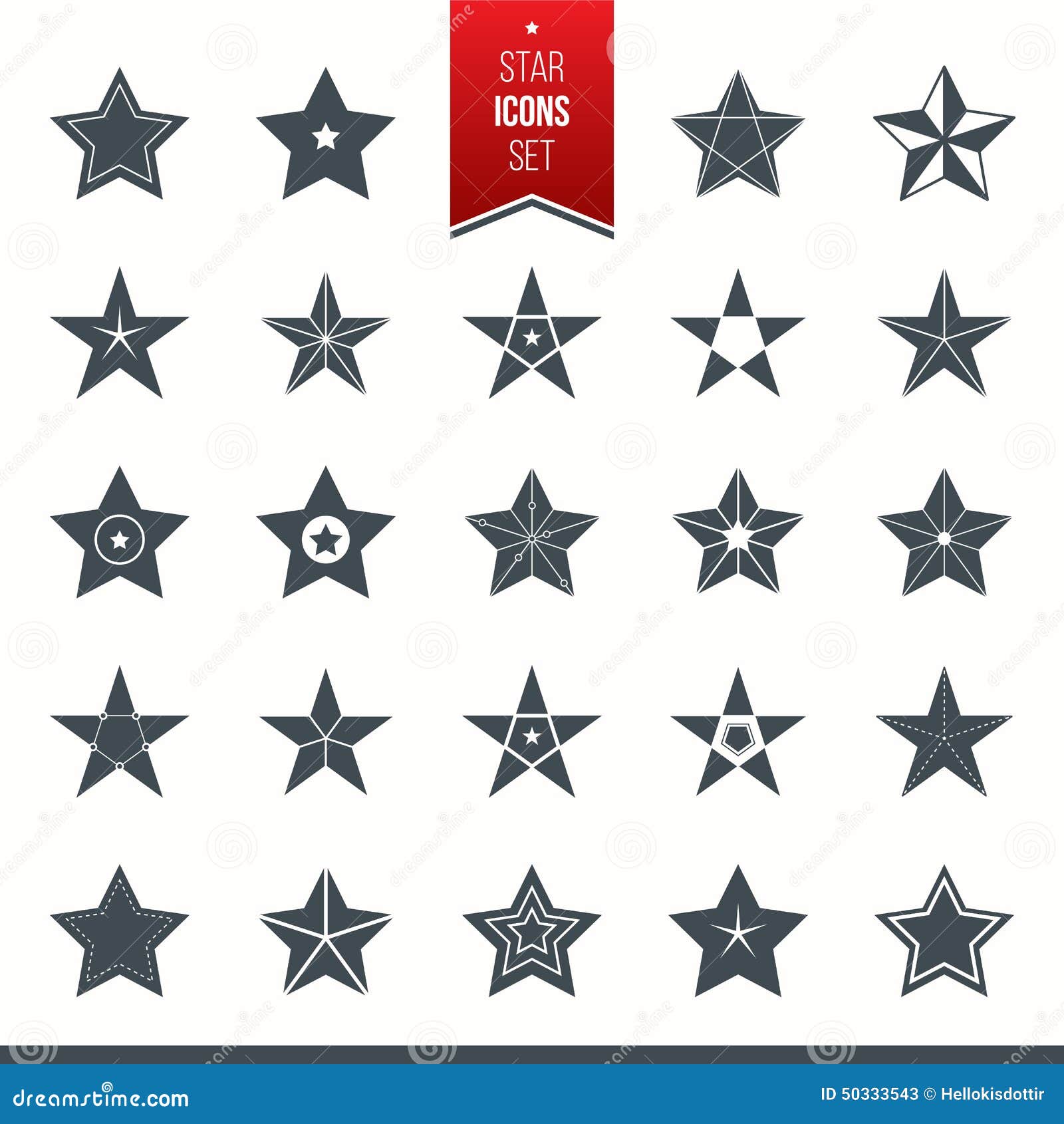 Set of star icons stock vector. Illustration of isolated - 50333543