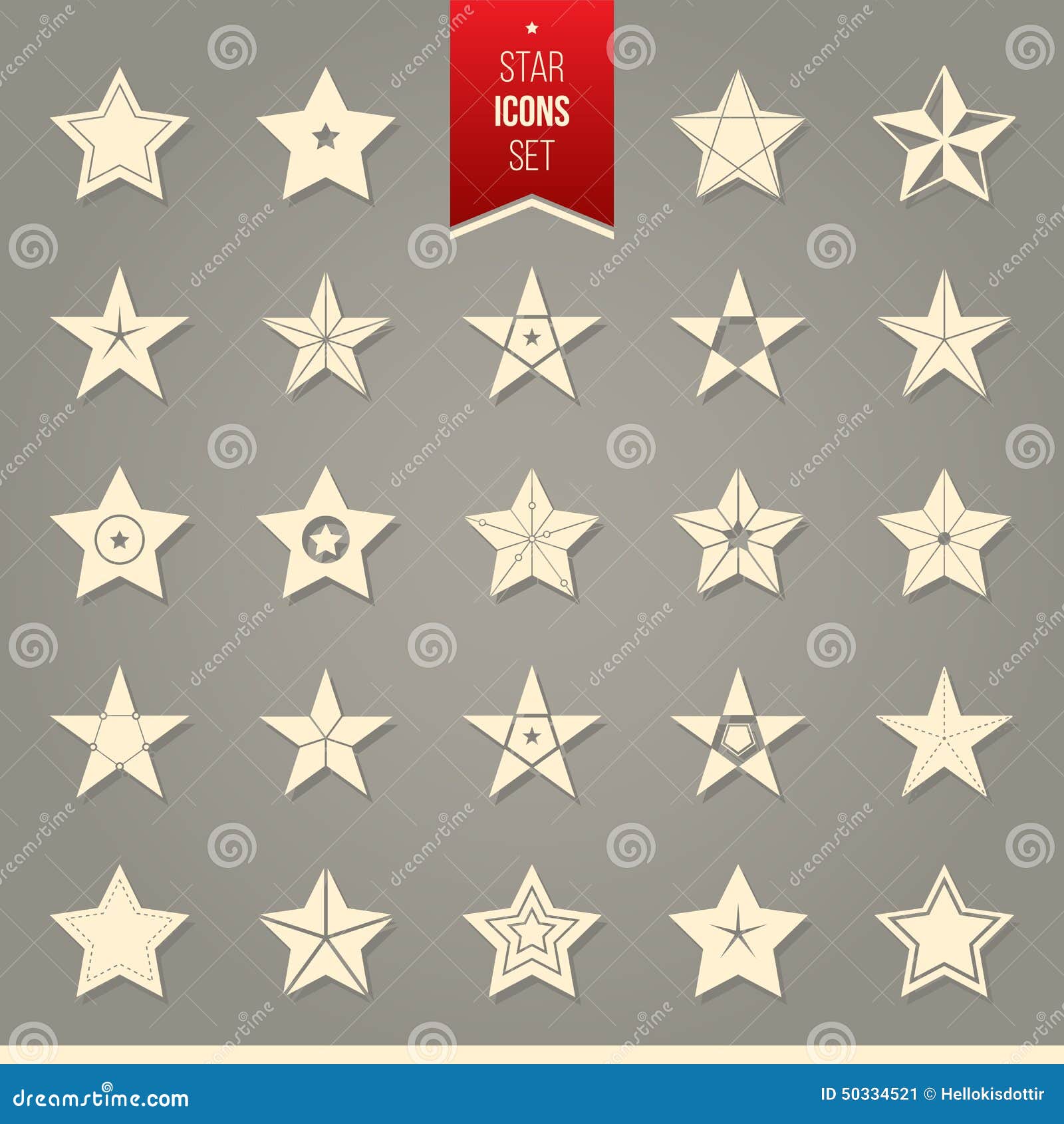 Set of star icons stock vector. Illustration of collection - 50334521