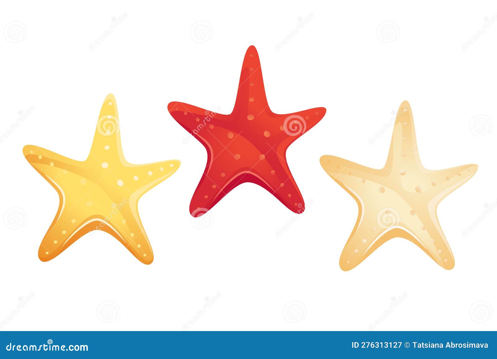A Set of Starfish.Elements of Summer Design Stock Vector - Illustration ...