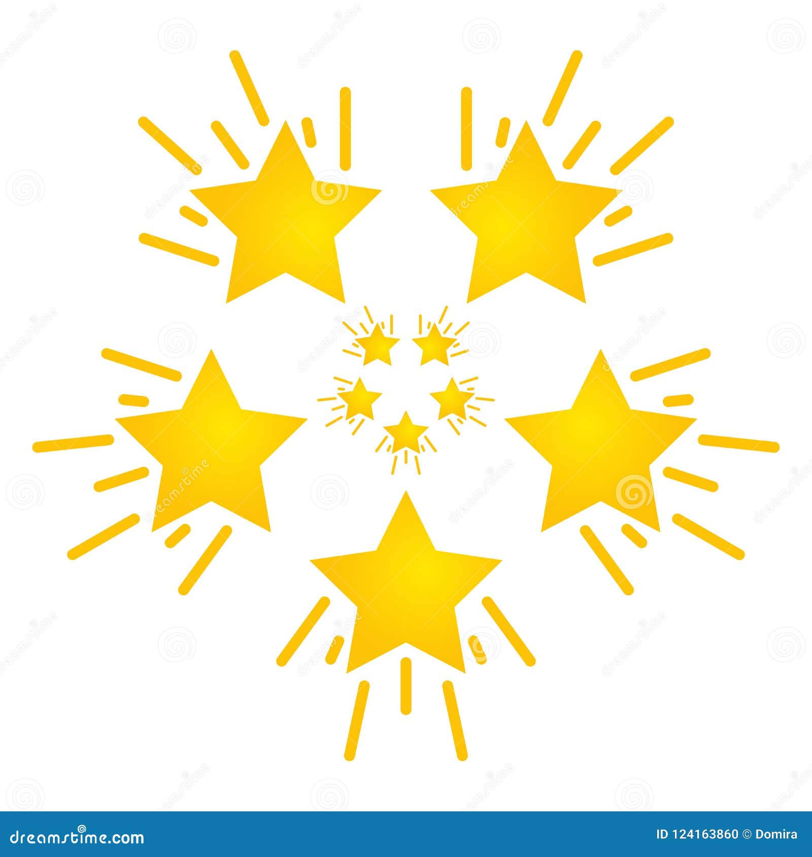 Set of Stars Different Directions Motion. Falling Star. Vector ...