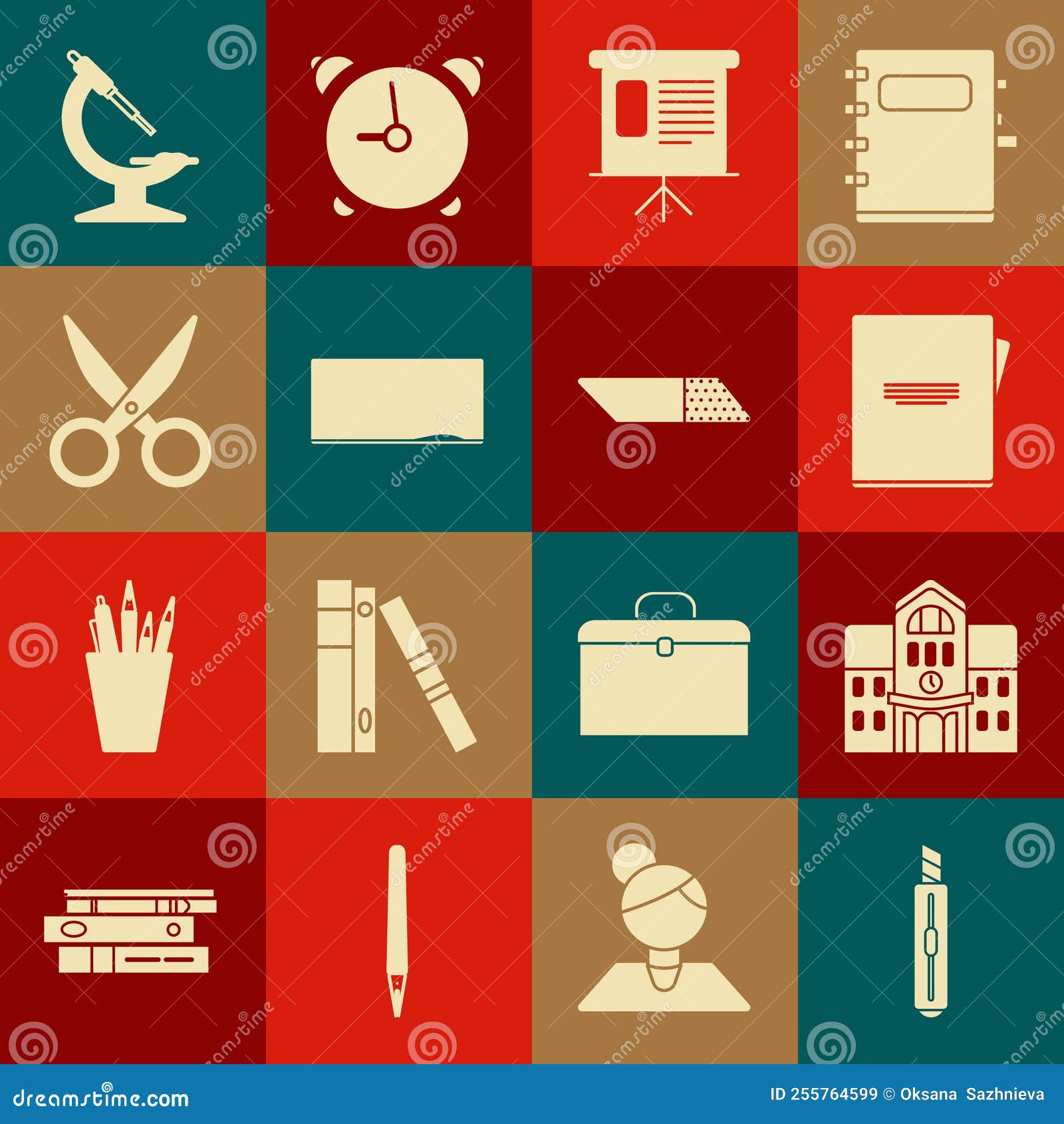 Set Stationery Knife, Notebook, Presentation Financial Board with Graph ...